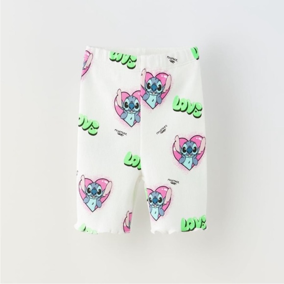 Zara | Bottoms | Zara Stitch Love Disney Bike Shorts | Poshmark